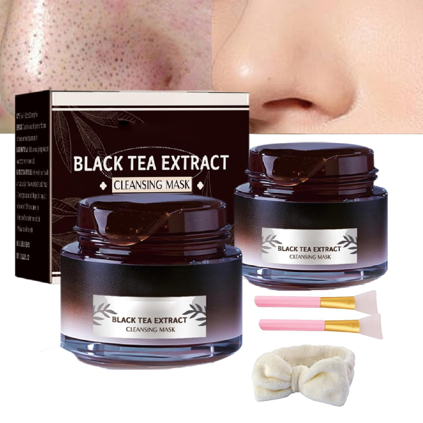 Last Day 50% OFF🔥 I Glow™ Black Tea Mask – Caedrea